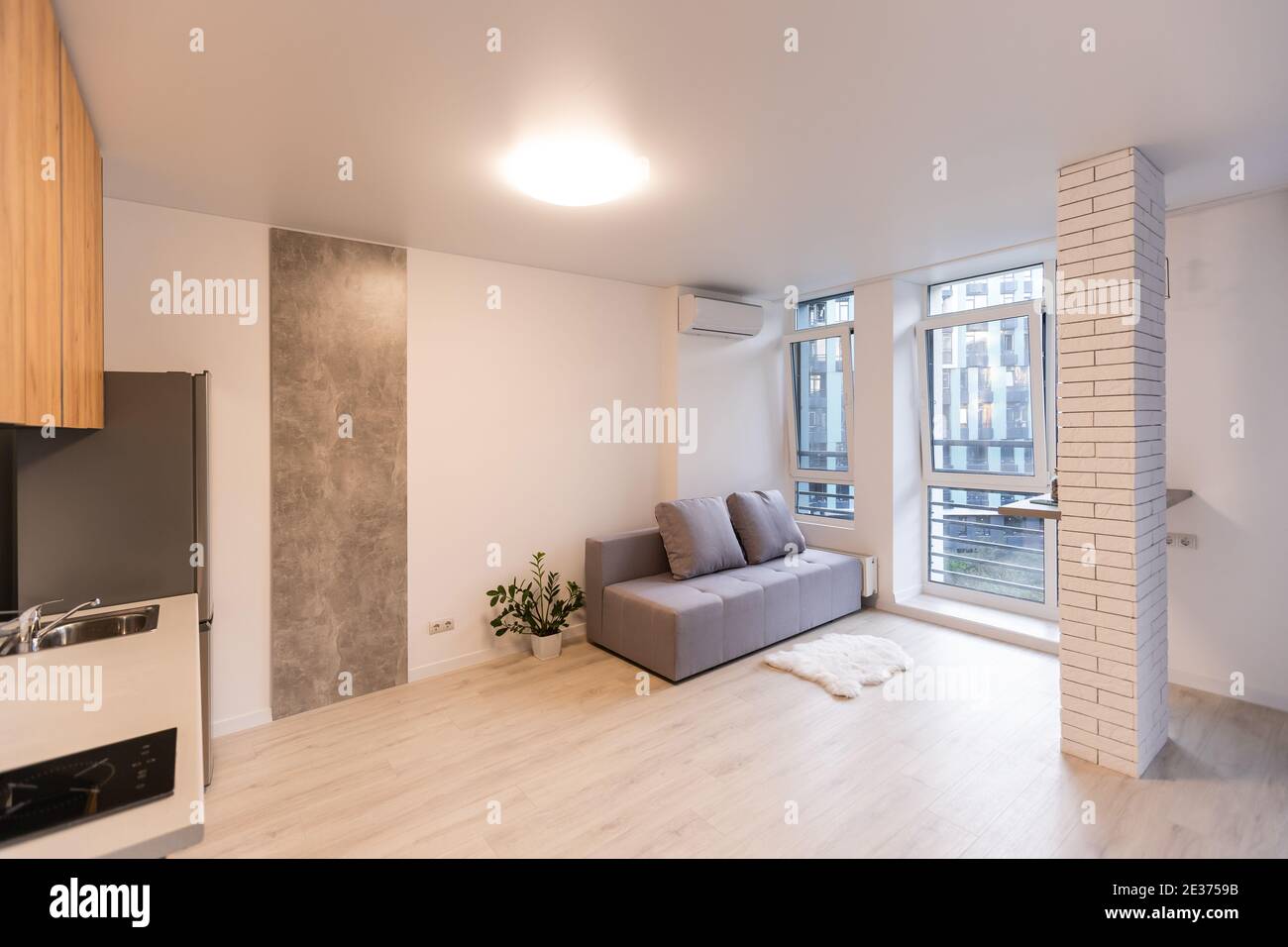Interior design: Modern Studio Apartment Stock Photo - Alamy