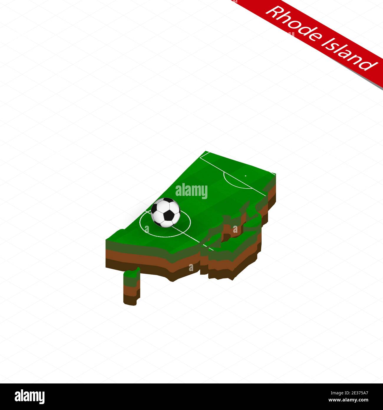 Rhode island state isometric Cut Out Stock Images & Pictures - Alamy