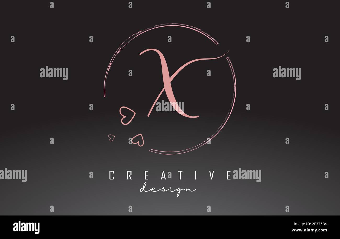 X x heart logo hi-res stock photography and images - Alamy