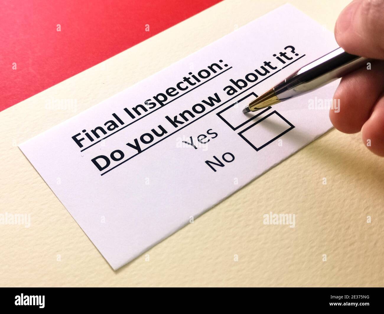 Final inspection hi-res stock photography and images - Alamy