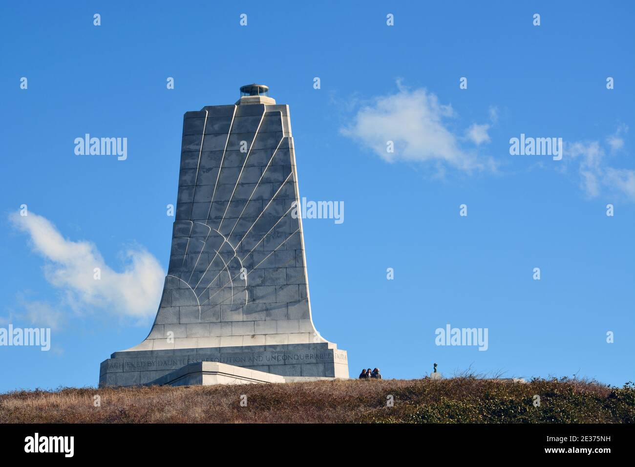 The Wright Brothers National Memorial marks the Dec 17, 1903 location ...