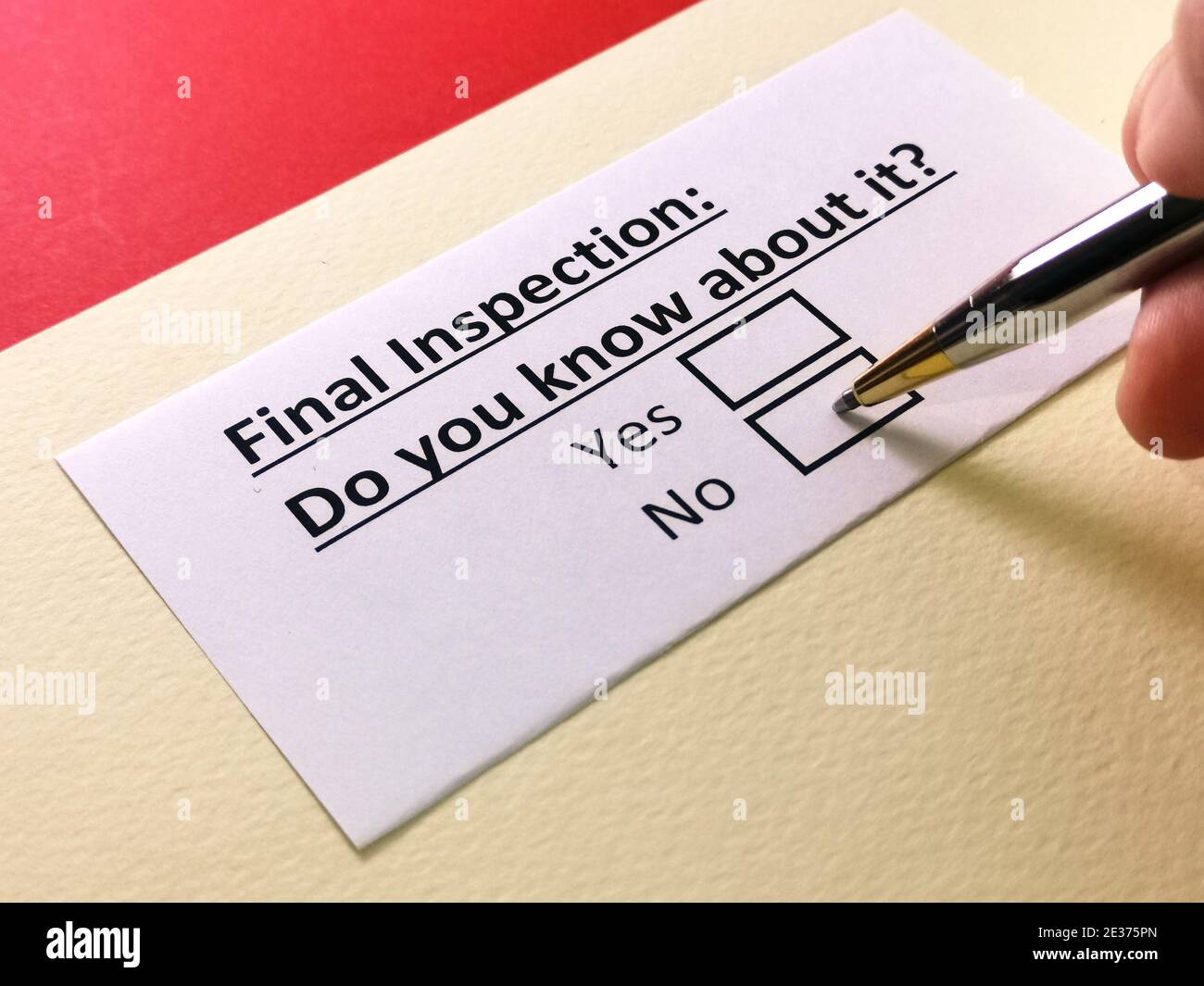 Final inspection hi-res stock photography and images - Alamy