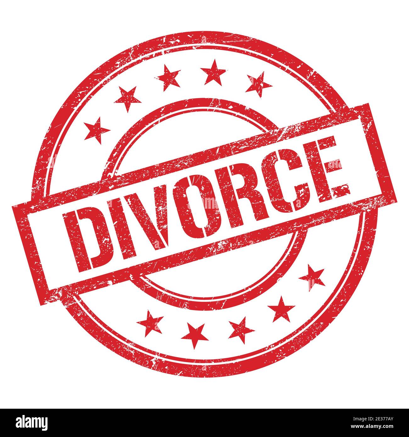 DIVORCE text written on red round vintage rubber stamp Stock Photo - Alamy