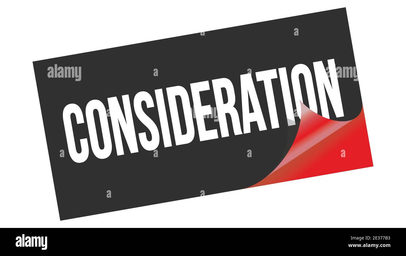 Consideration text hi-res stock photography and images - Alamy