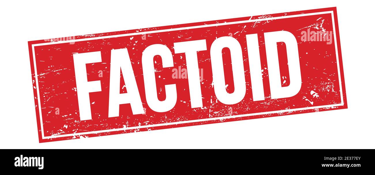 FACTOID text on red grungy rectangle stamp sign Stock Photo - Alamy