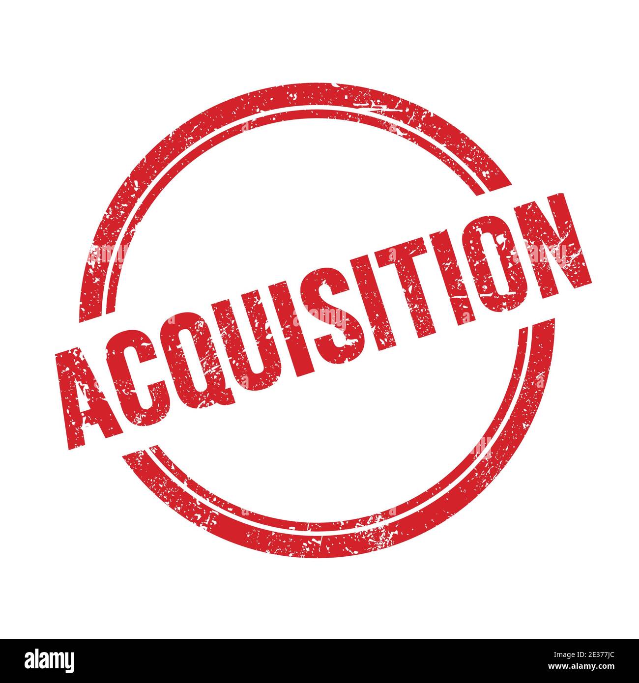 ACQUISITION text written on red grungy vintage round stamp Stock Photo ...