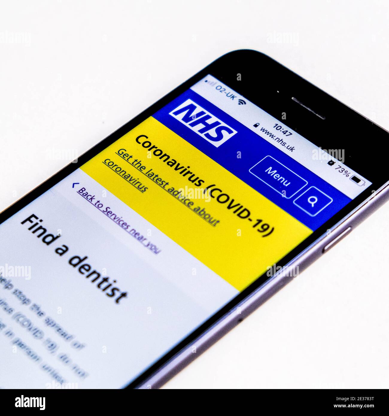 London UK, January 17 2021, NHS App Mobile Or Smart Phone Screenshot ...