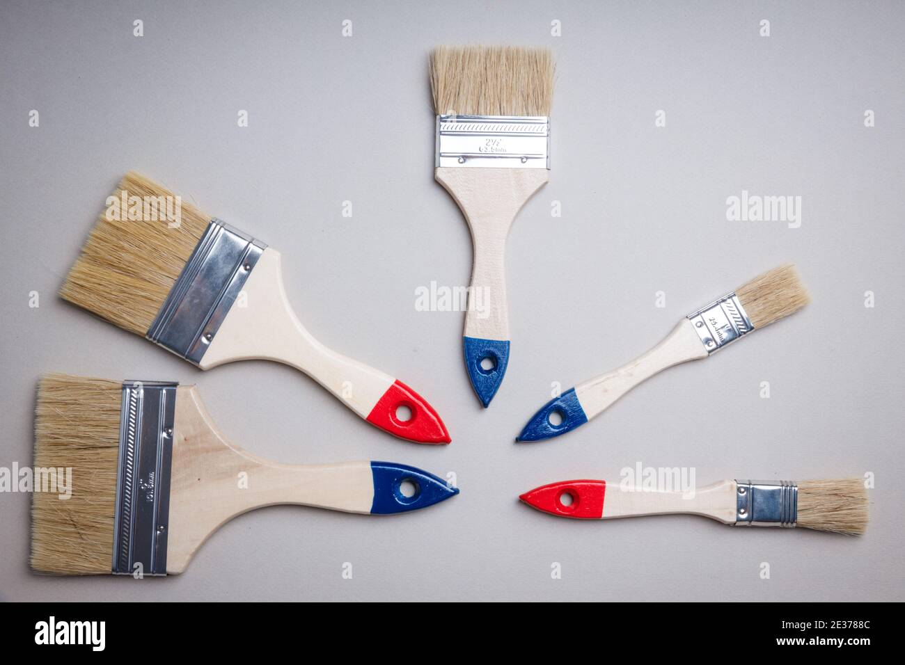 Construction tools for work and repair. Ruler, brush, spatula Stock ...