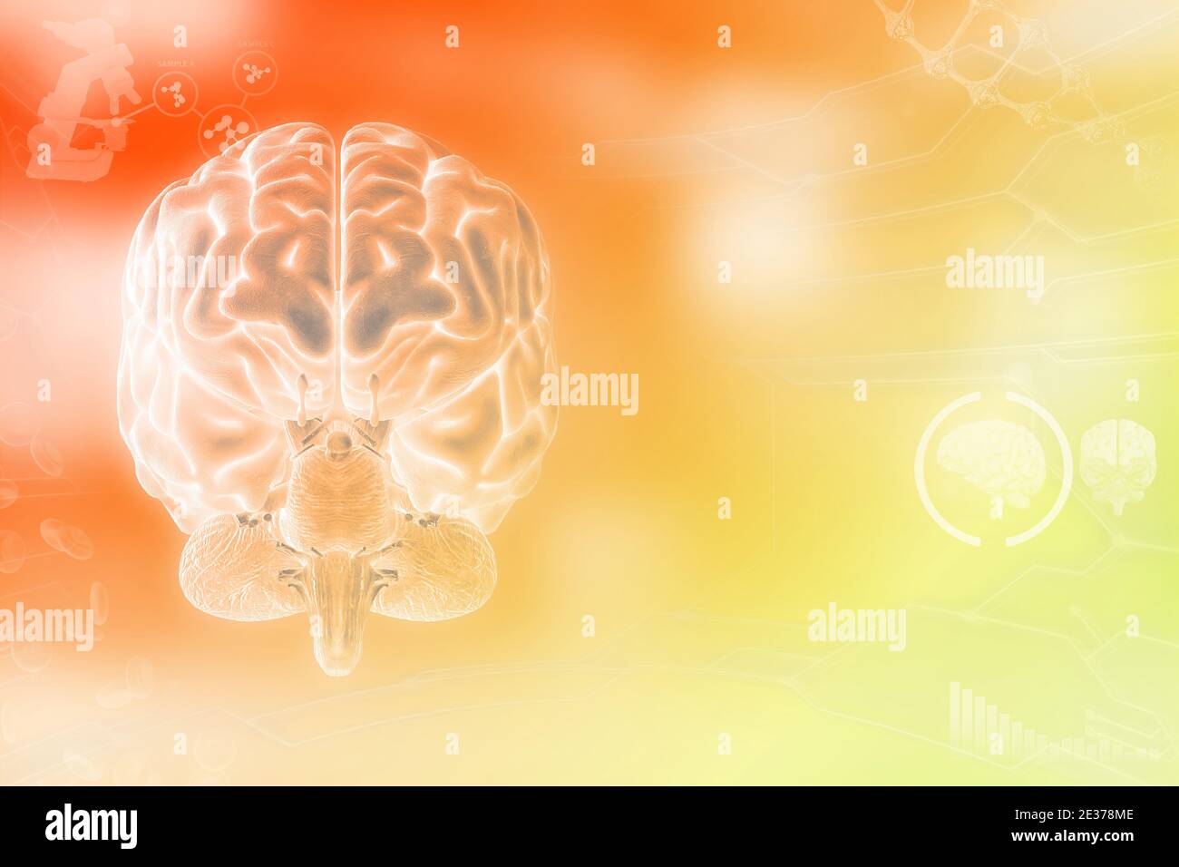Human brain, wisdom analysis concept - highly detailed modern texture ...