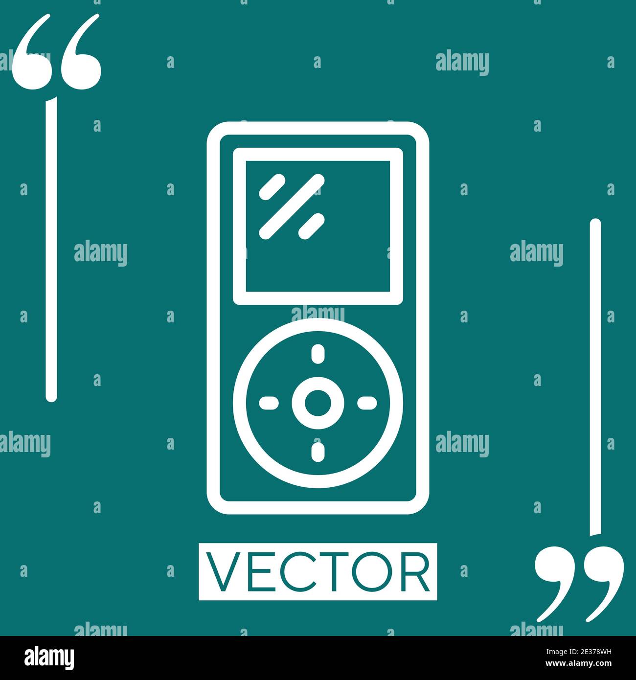 ipod vector icon Linear icon. Editable stroke line Stock Vector Image ...