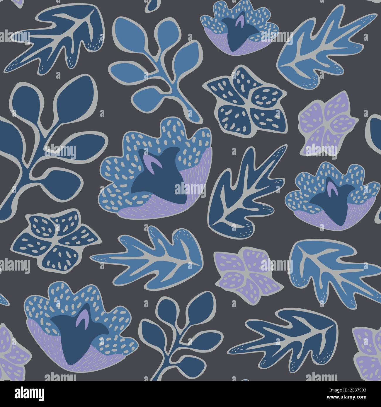 Seamless botanical pattern hi-res stock photography and images - Alamy