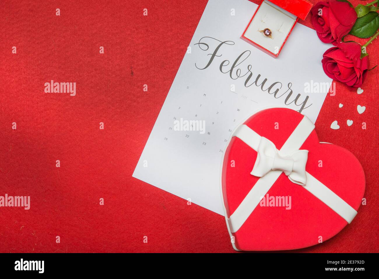 Valentines day cake with topping Stock Photo - Alamy