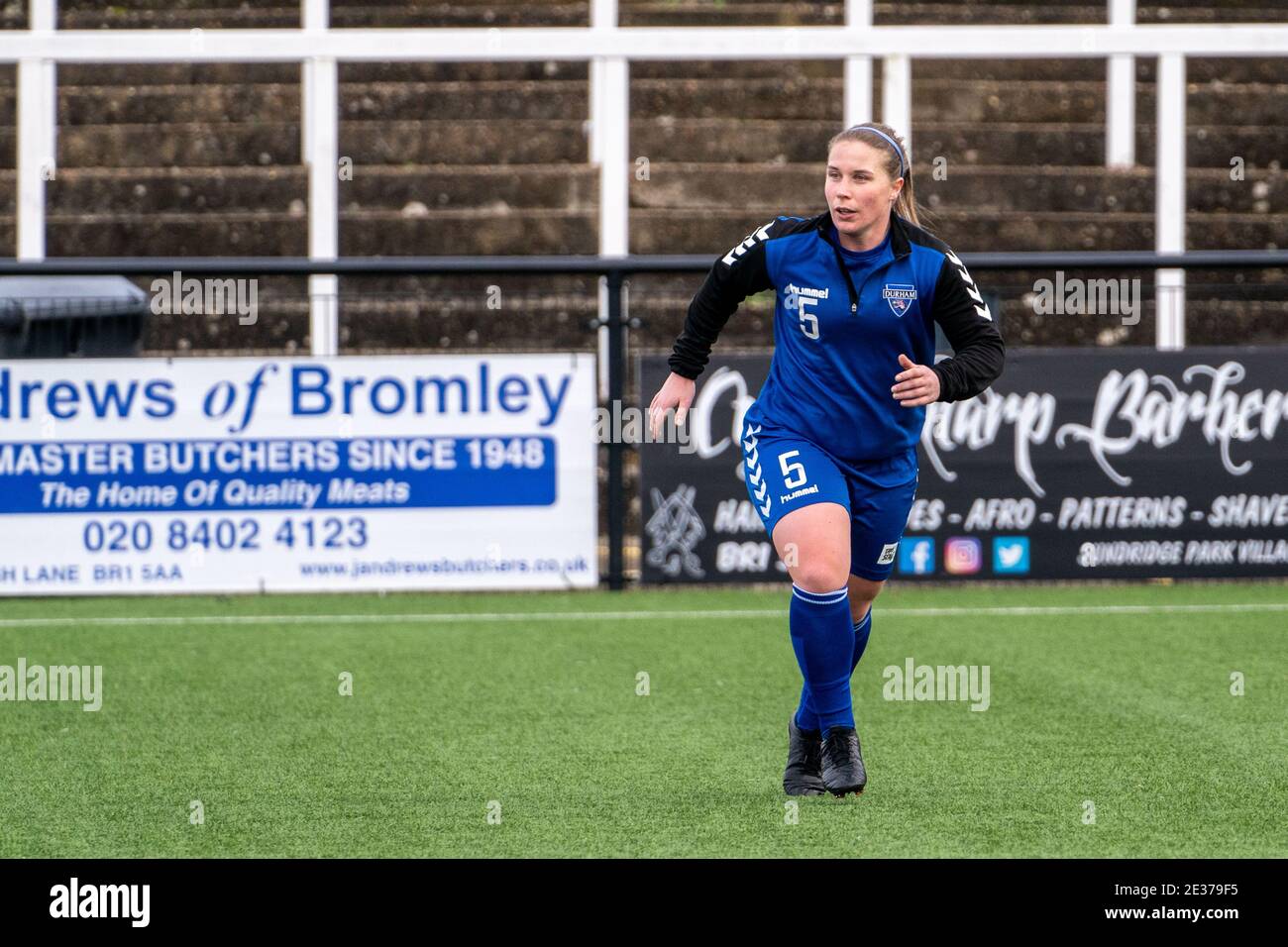 Sarah Wilson (#5 Durham) ahead of the FA Women’s Championship match ...