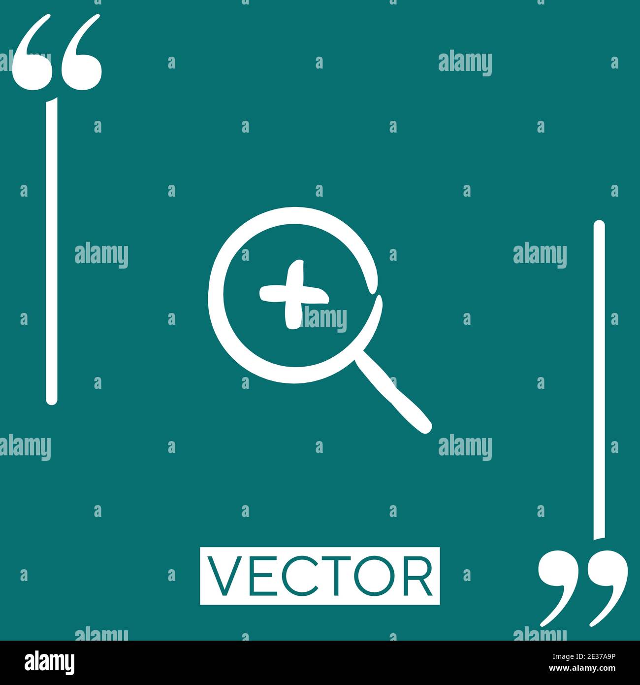 zoom in vector icon Linear icon. Editable stroke line Stock Vector ...