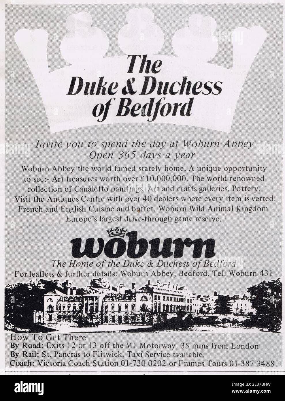 Advertisement for, In Britain Magazine, 1974 Stock Photo - Alamy