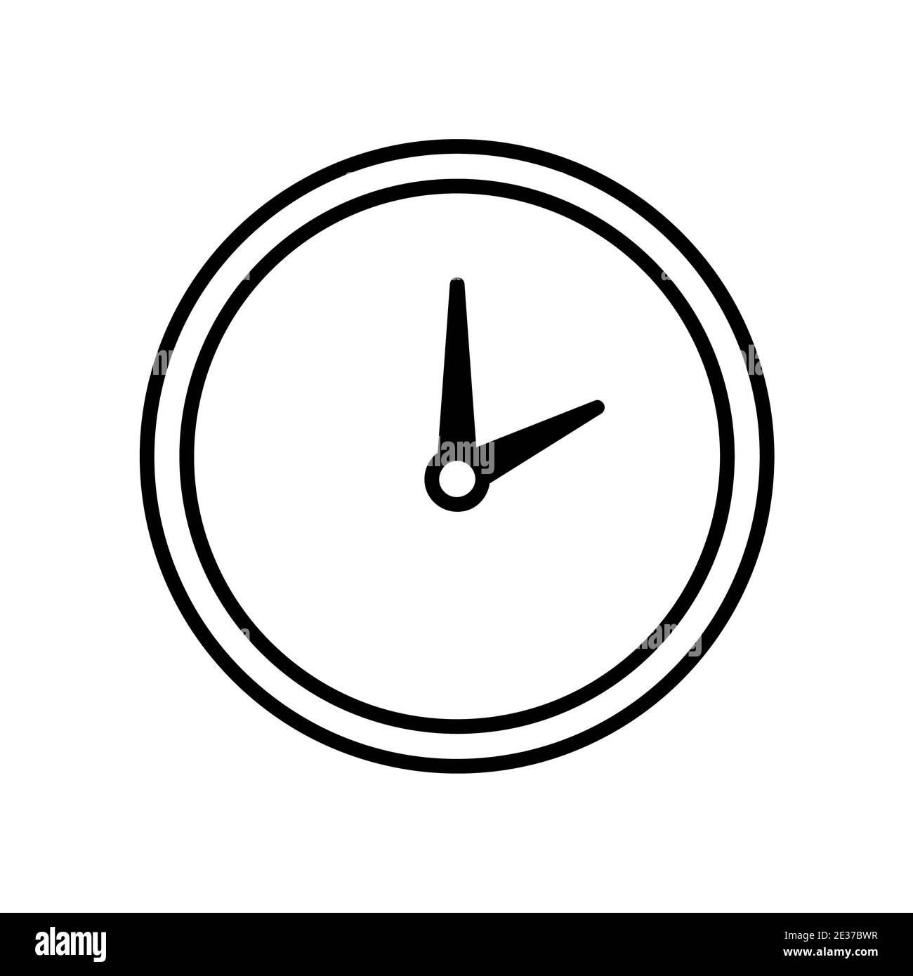 Time icon. Clock pictogram. Flat symbol for web. Line stroke. Isolated ...