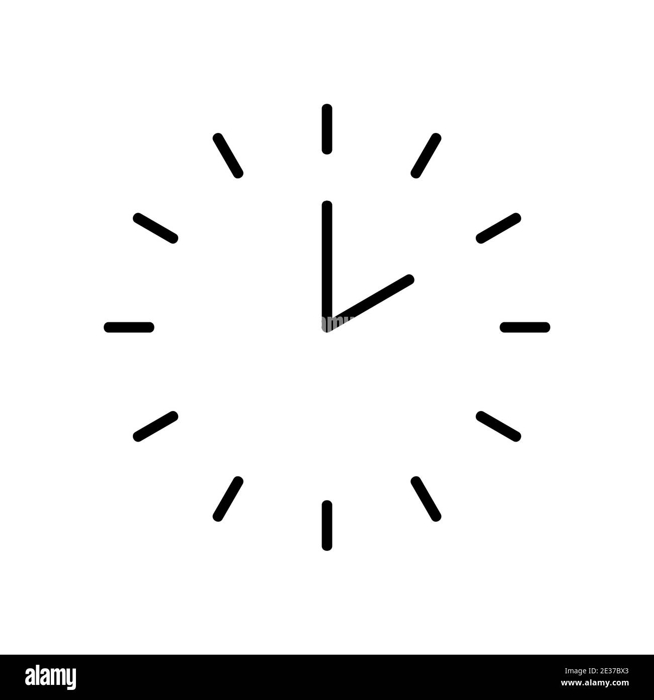 Time icon. Clock pictogram. Flat symbol for web. Line stroke. Isolated ...