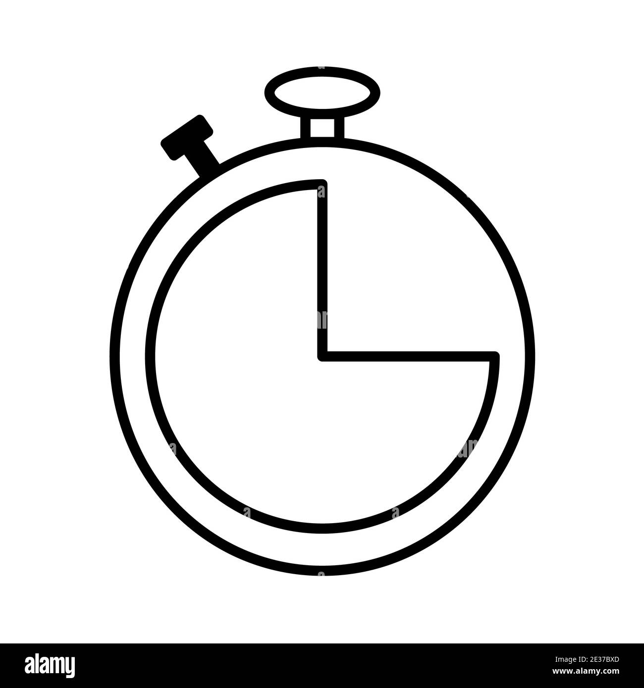Time stopwatch icon. Clock pictogram. Flat symbol for web. Line stroke ...