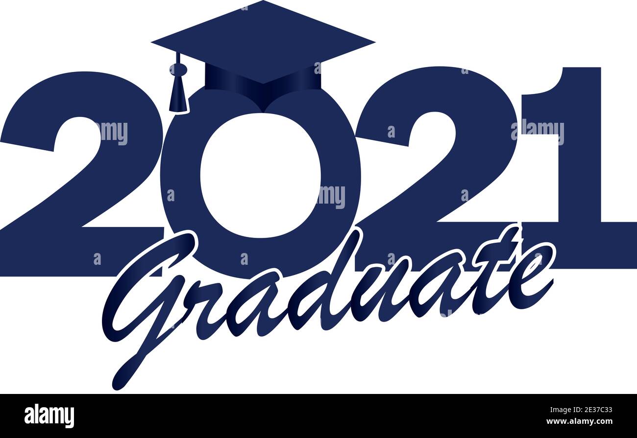 Blue Class of 2021 Graduate Stock Photo - Alamy