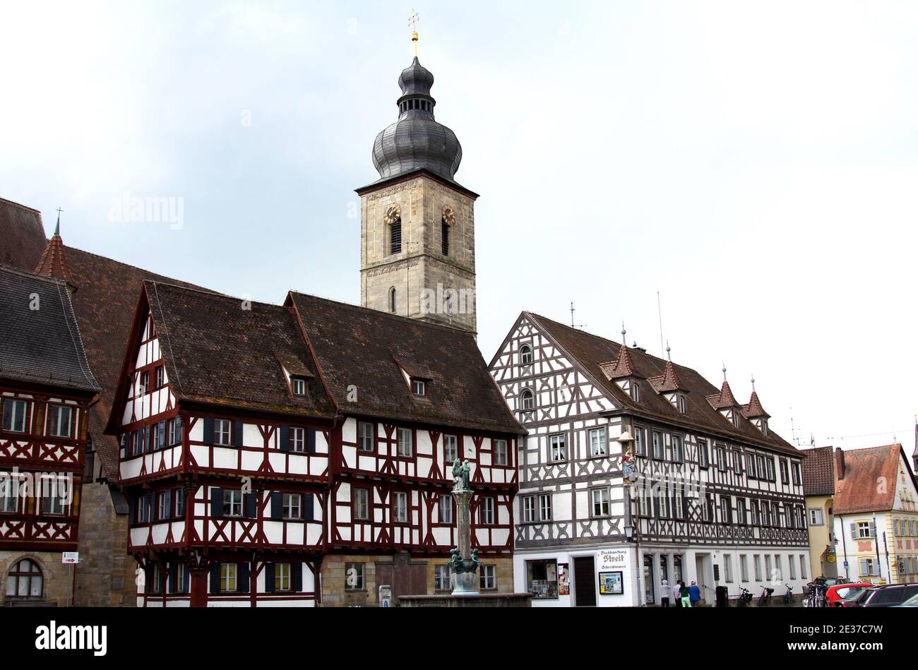 Traditional German houses of the Old Town, Forchheim, Bavaria Stock ...