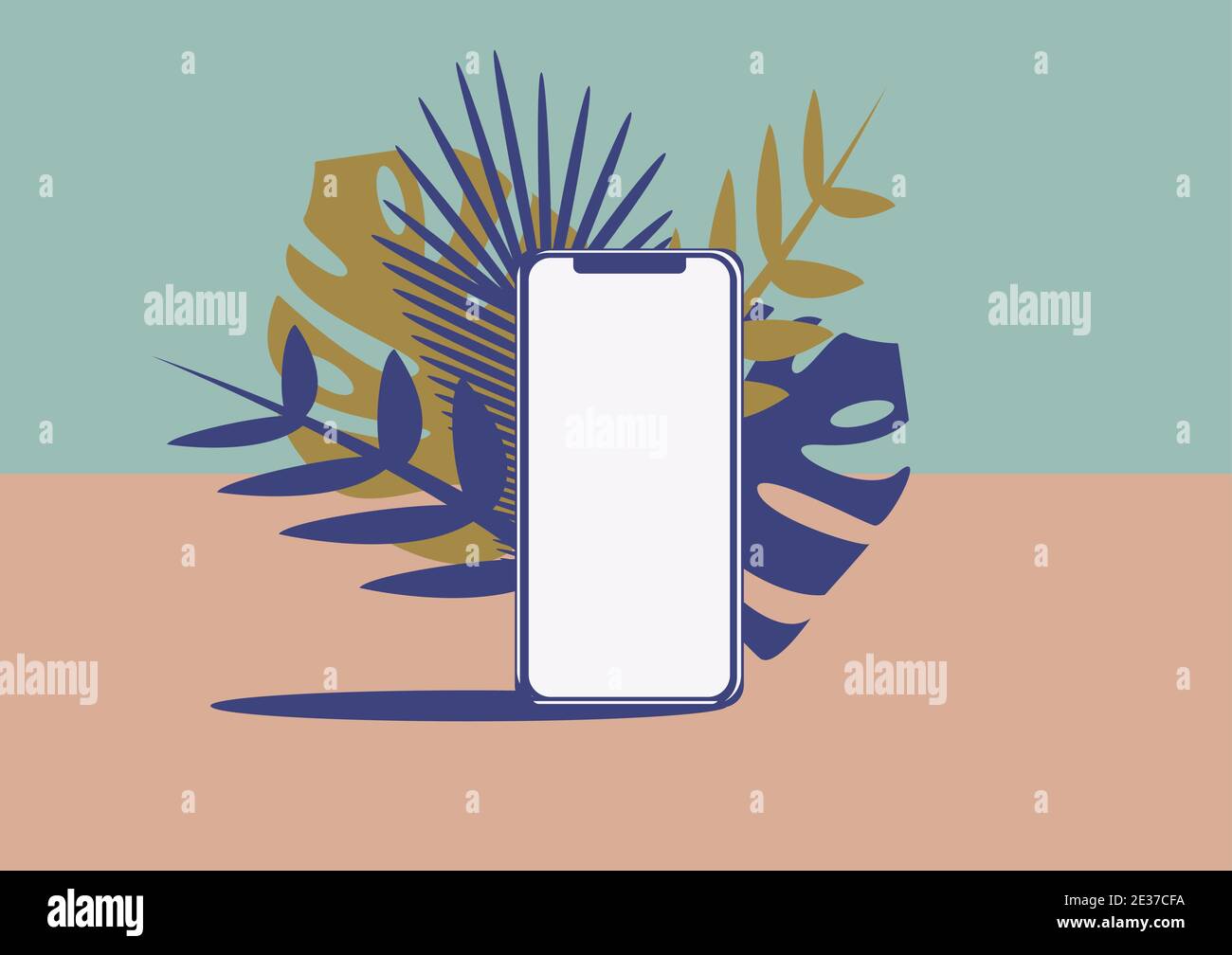 Phone blank screen mockup Stock Vector Images - Alamy