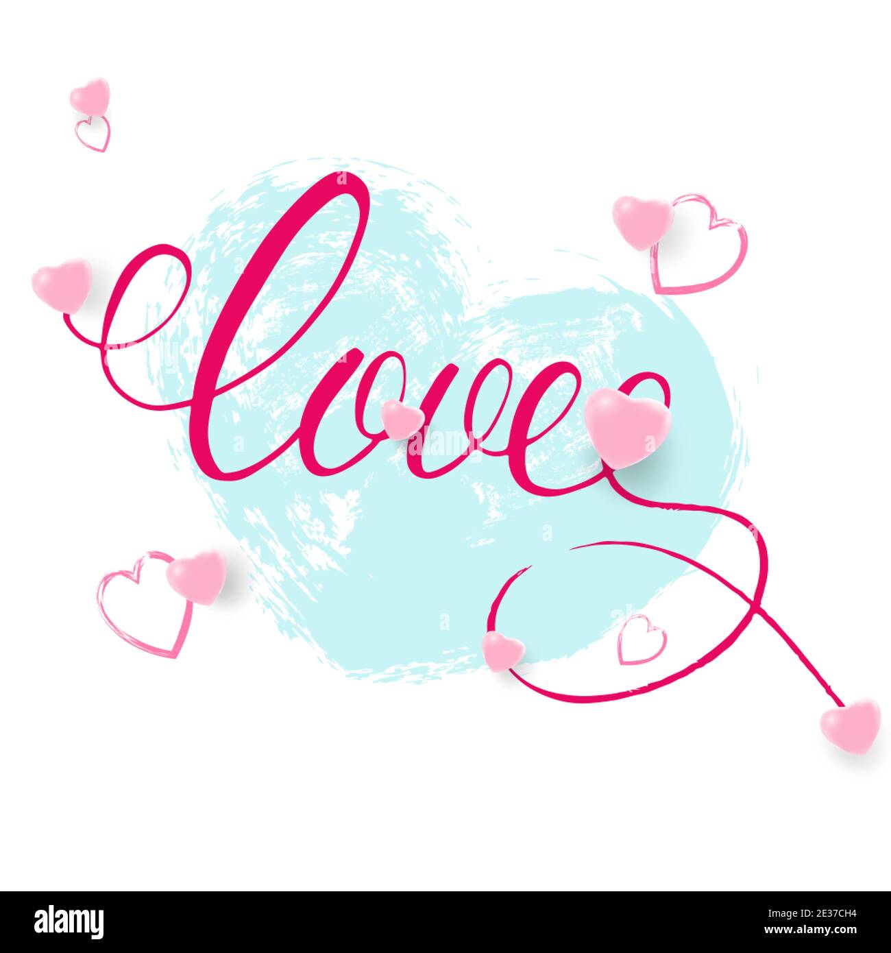 Hearts calligraphy hi-res stock photography and images - Alamy