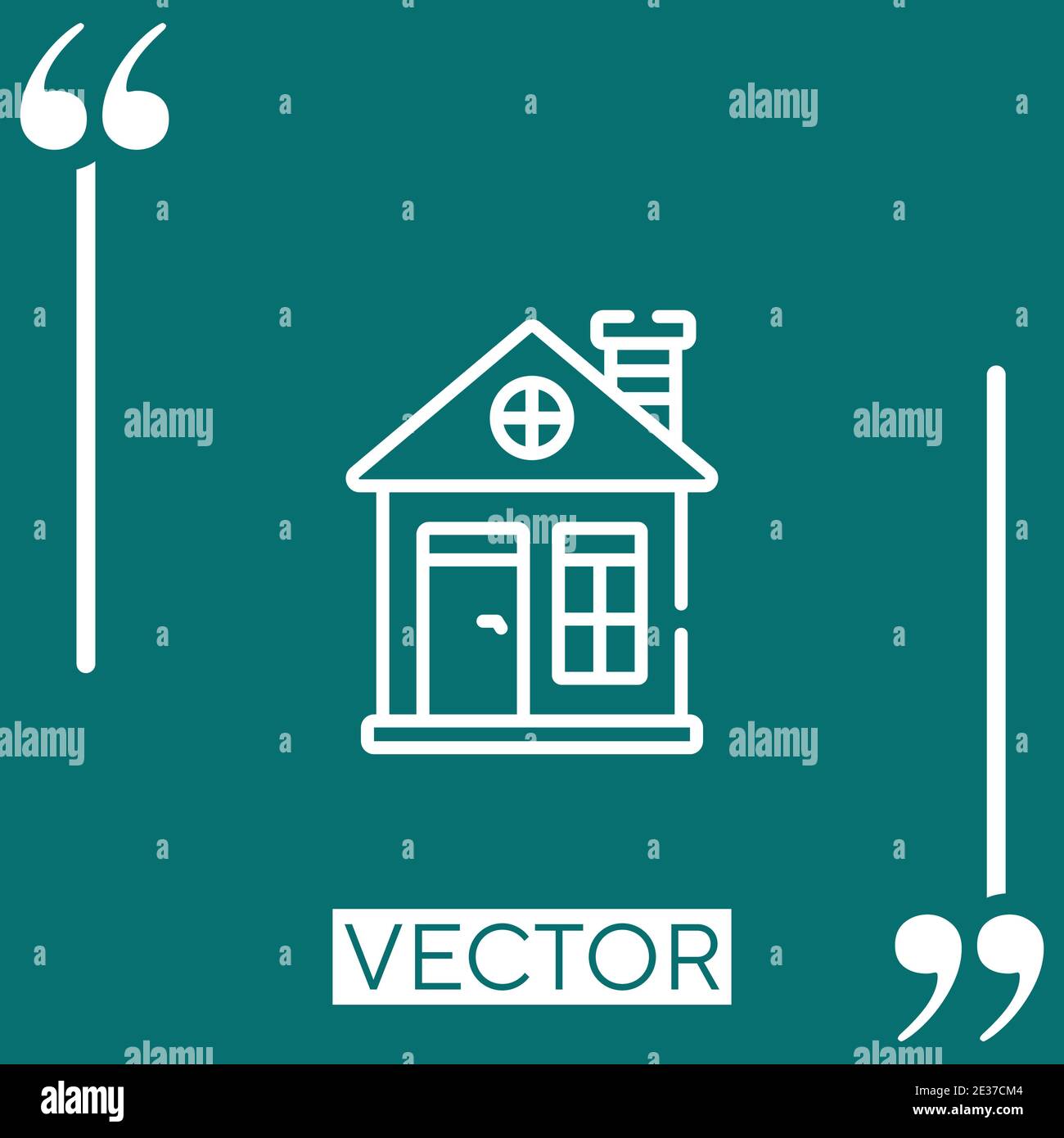 house vector icon Linear icon. Editable stroke line Stock Vector Image ...