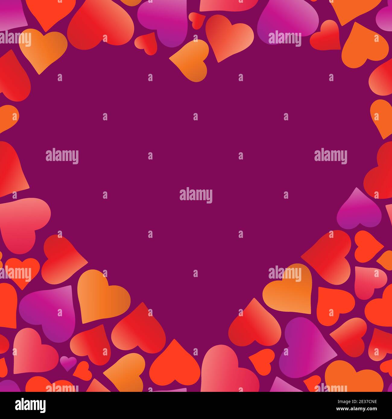 Vector frame heart for text. Isolated illustration Stock Vector Image ...