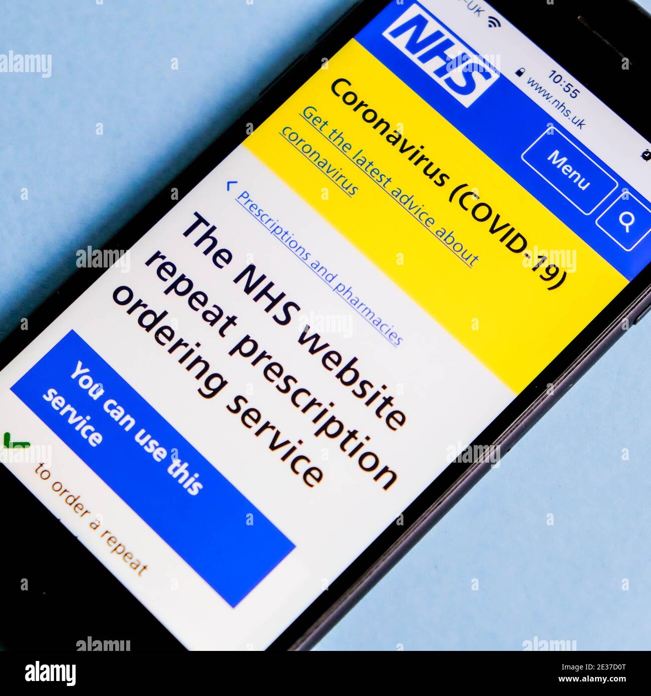 London UK, January 2021, NHS App Mobile Or Smart Phone Screenshot ...