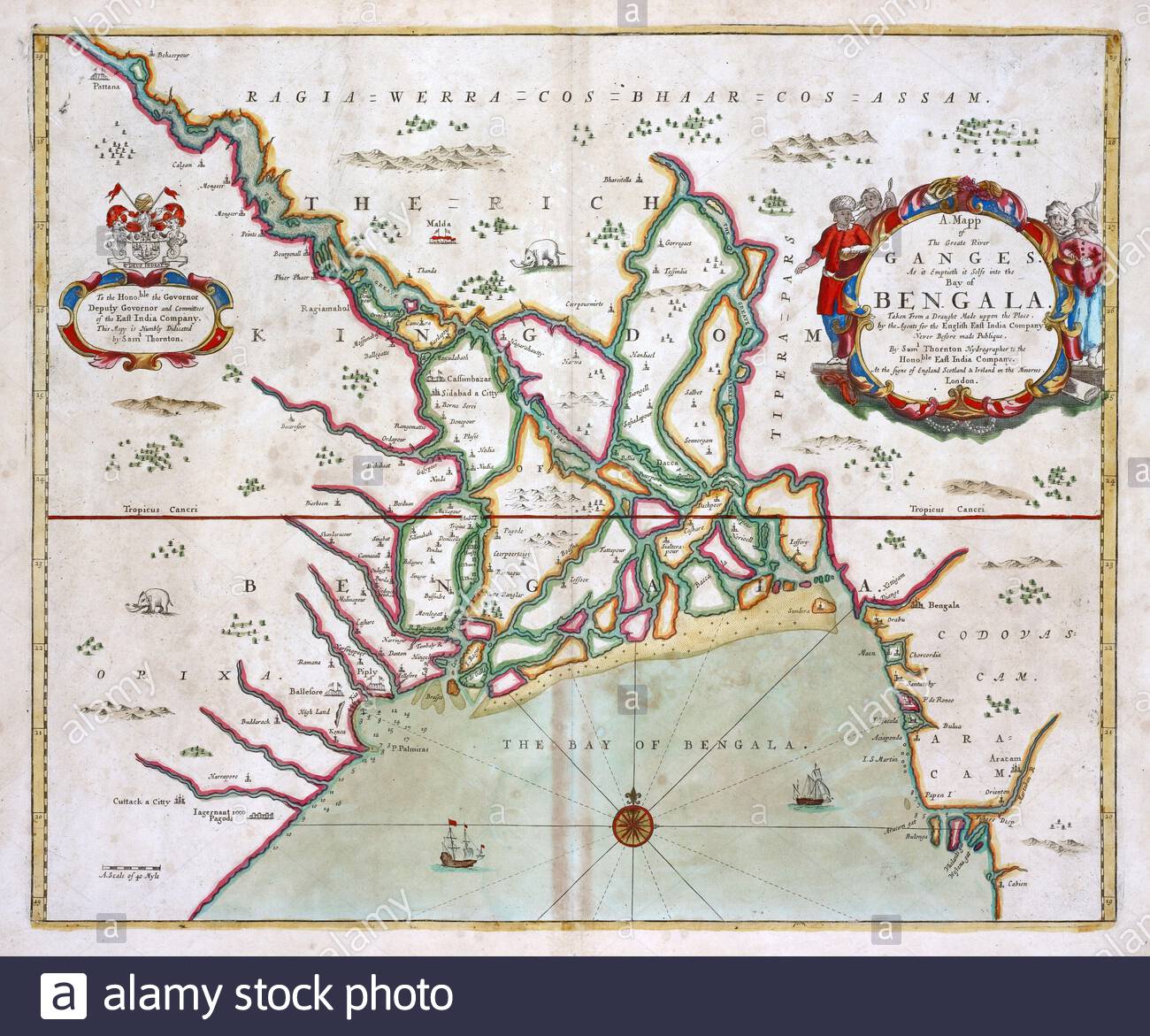 India map river hi-res stock photography and images - Alamy