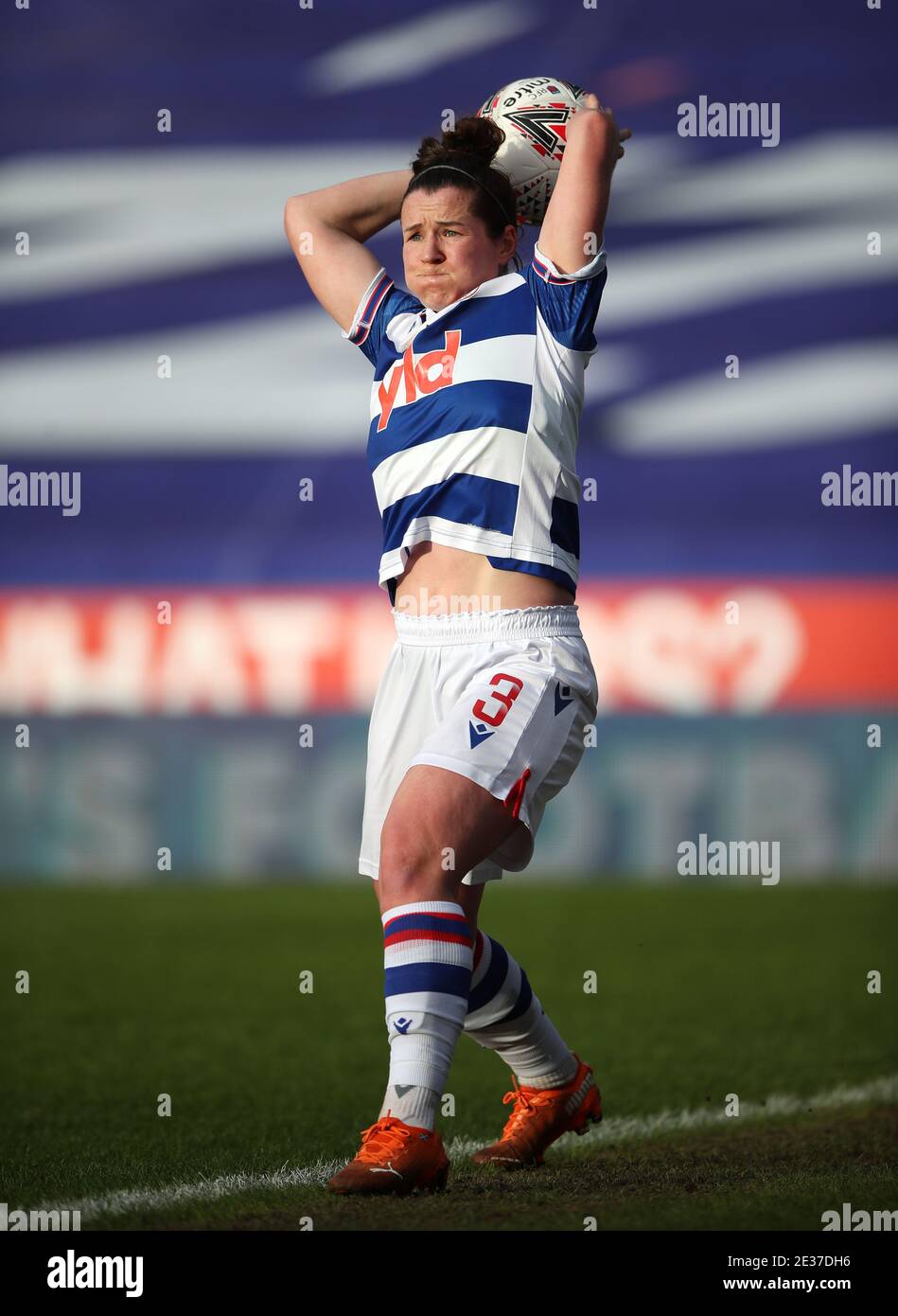 Reading's Emma Mitchell takes a throw in during the FA Women's Super ...