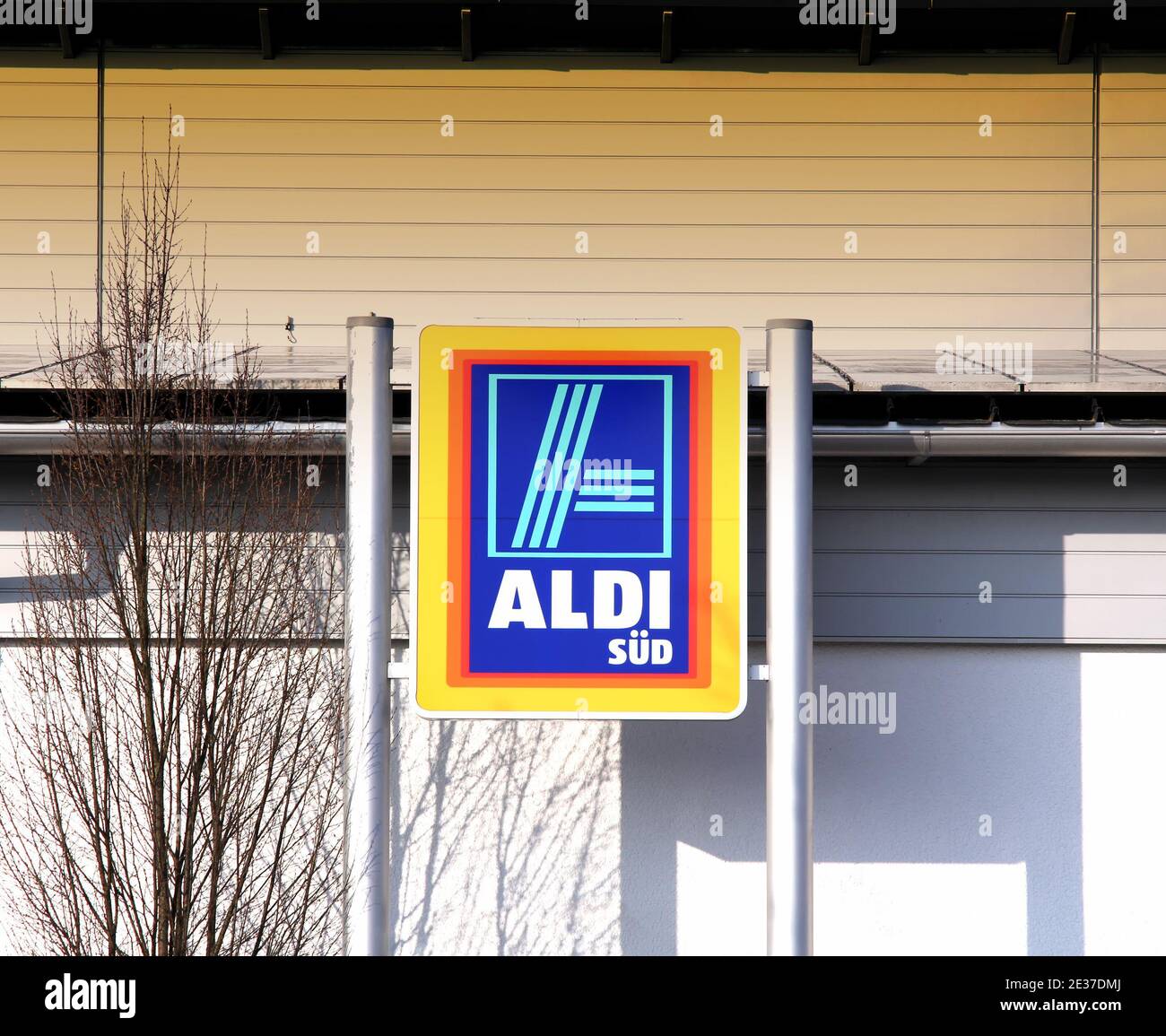 Nrnberg, GERMANY : Commercial sign of ALDI Store. The German-based ...