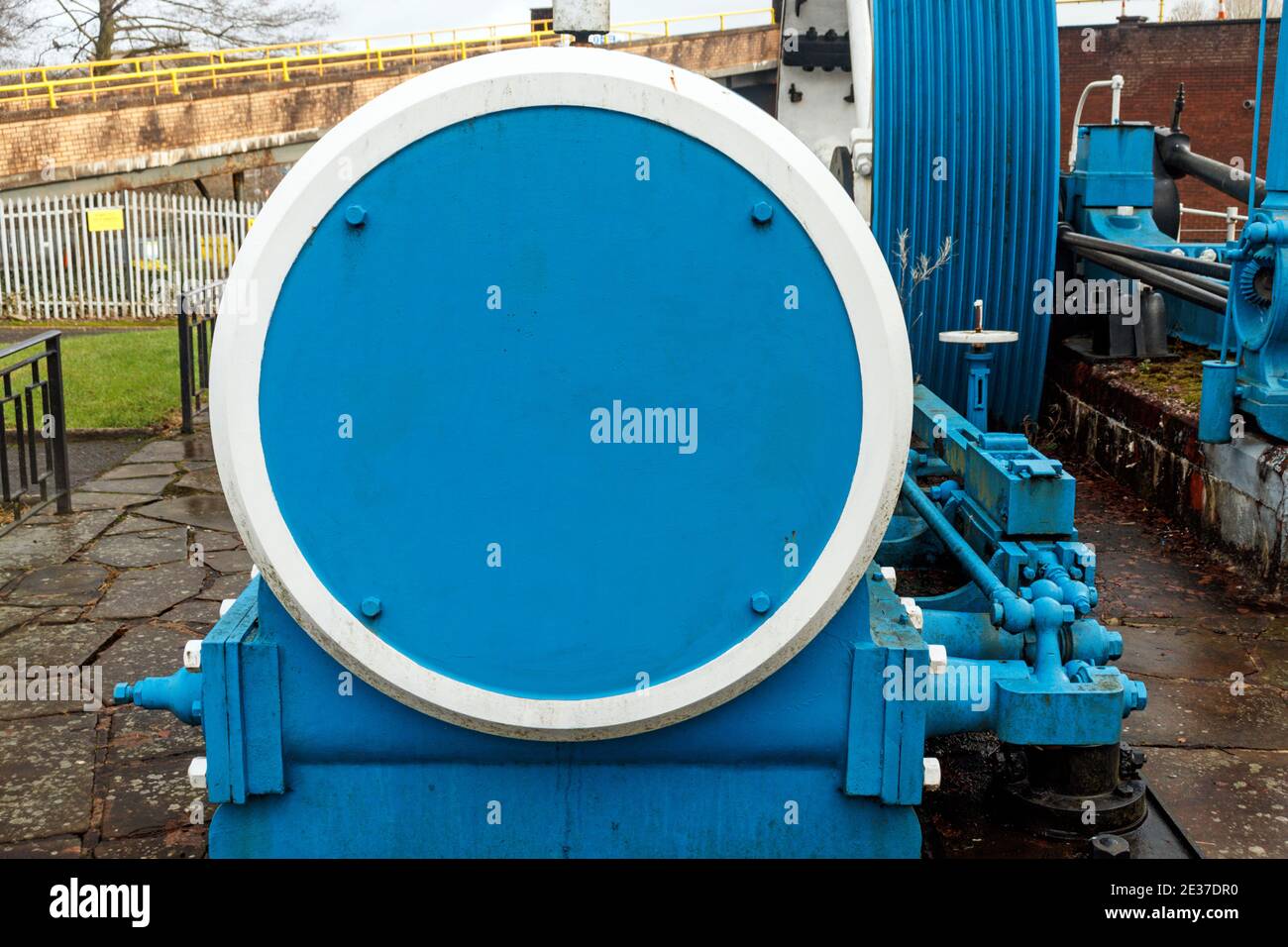 Cross Compound steam engine. India Mill, Darwen, Lancashire Stock Photo ...