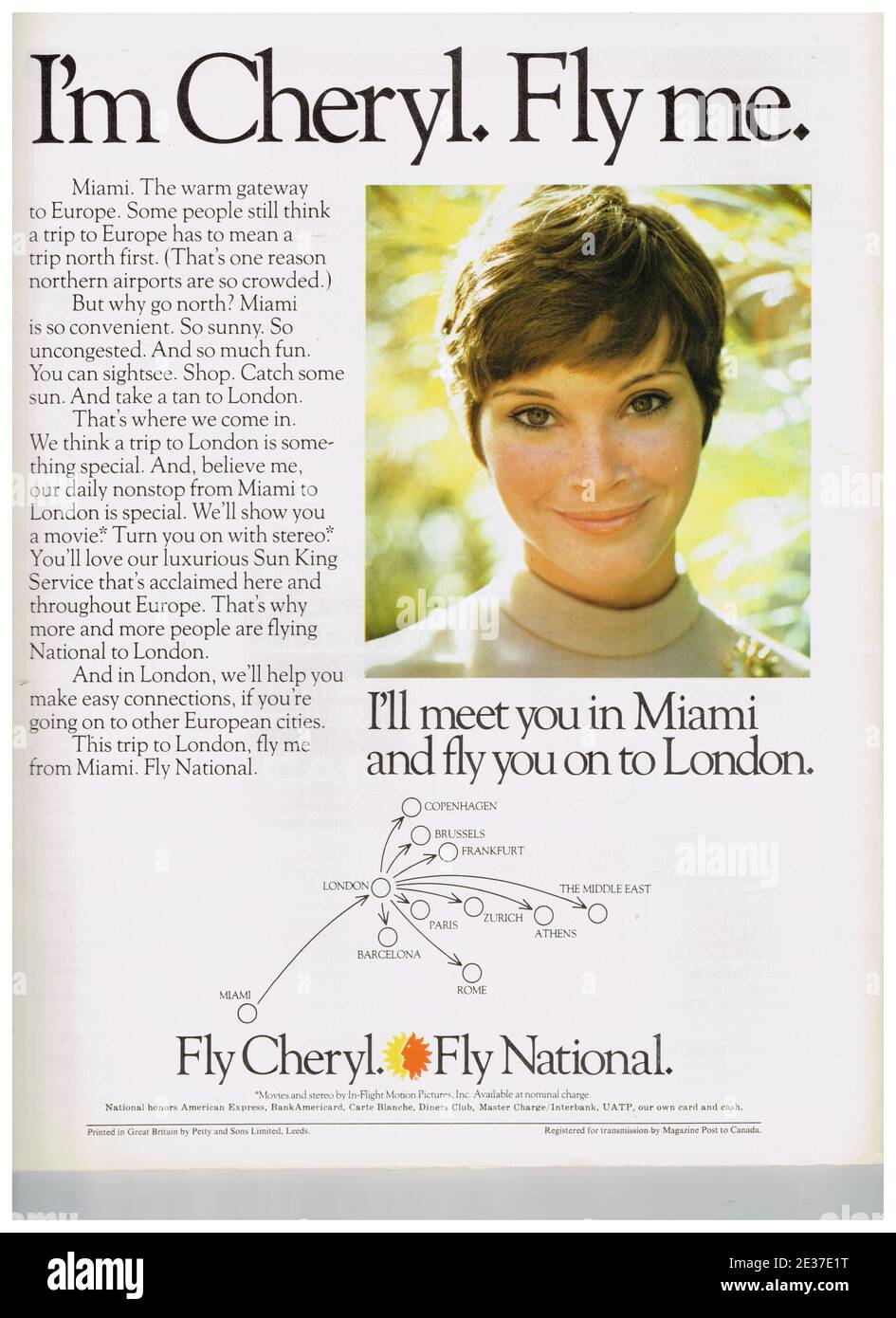Advertisement In Britain Magazine, 1974 Stock Photo - Alamy