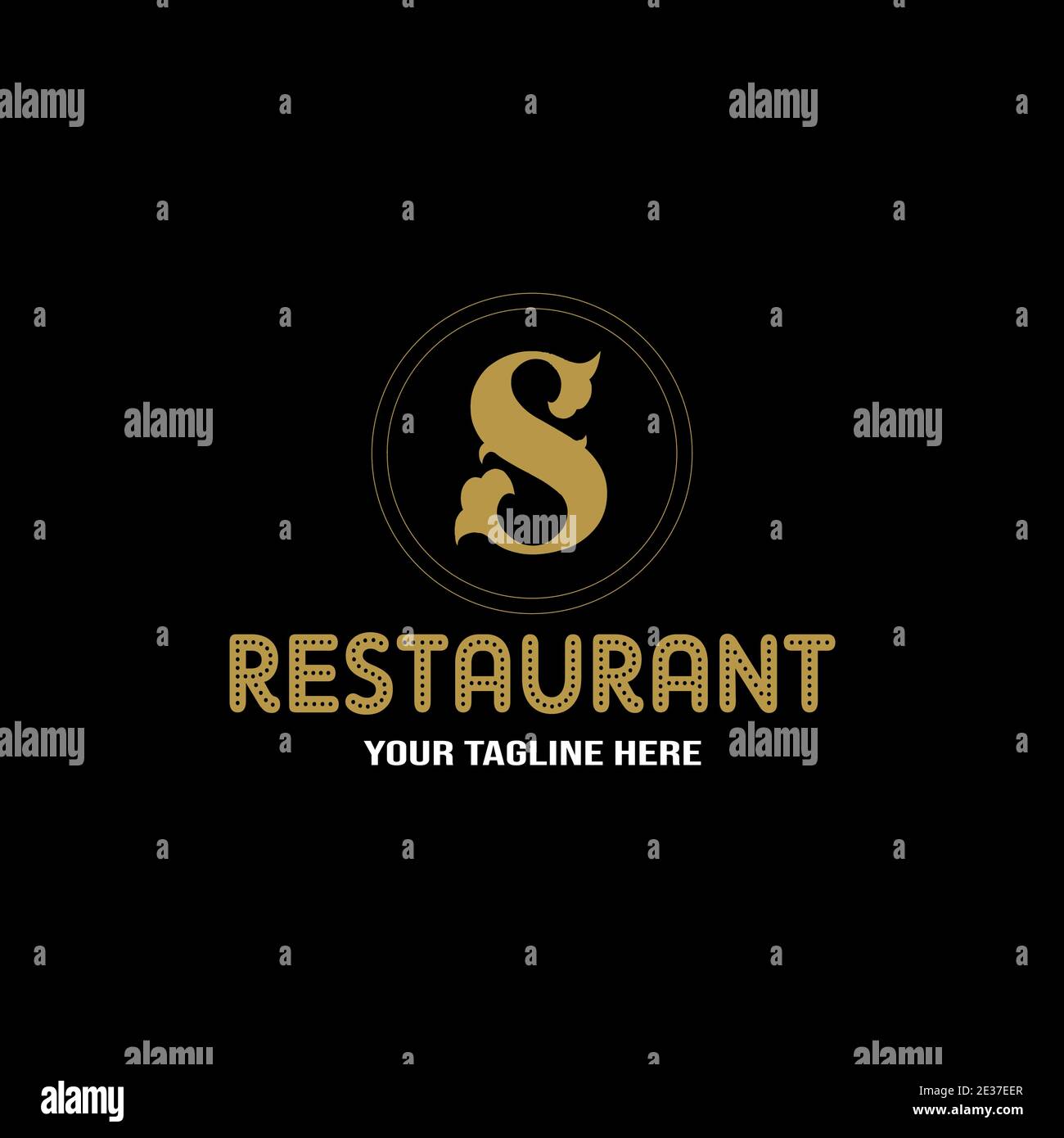 Restaurant drink food meal dinner lunch kitchen label menu logo vector ...
