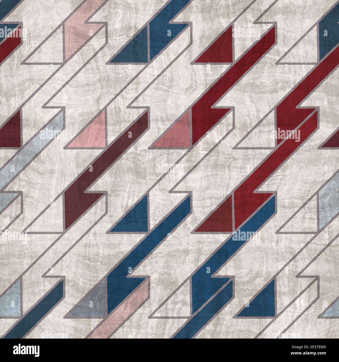 Seamless red white and blue textured retro pattern Stock Photo - Alamy