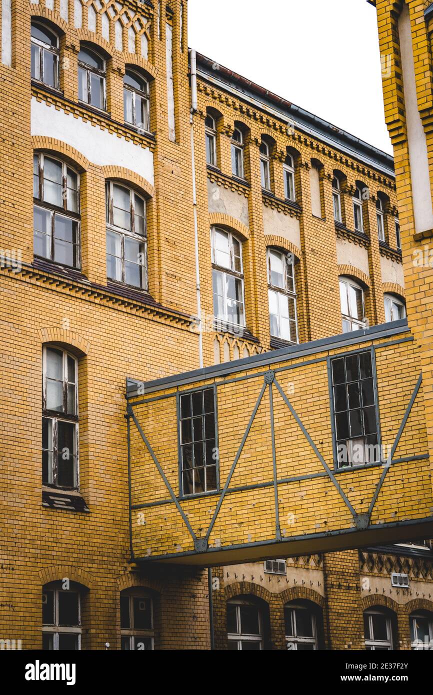 facade of an brick factory building Stock Photo - Alamy