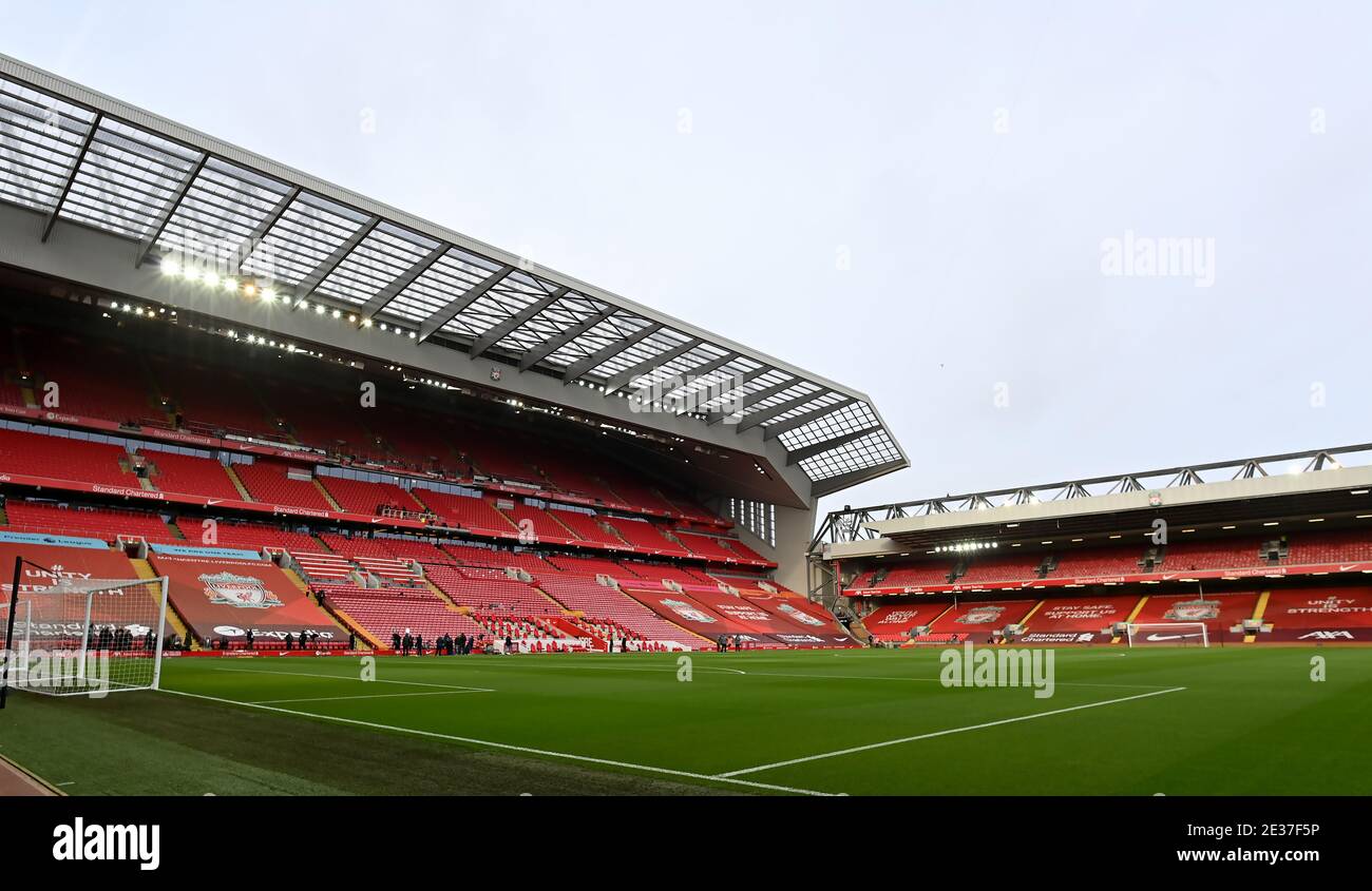A view inside the ground before the Premier League match at Anfield ...