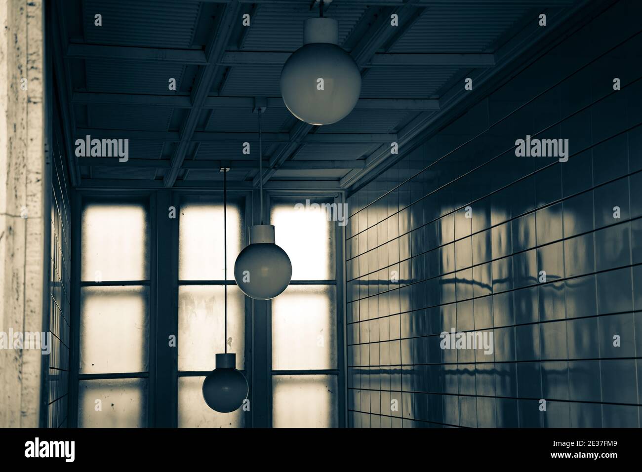 hanging lamp in a building Stock Photo - Alamy