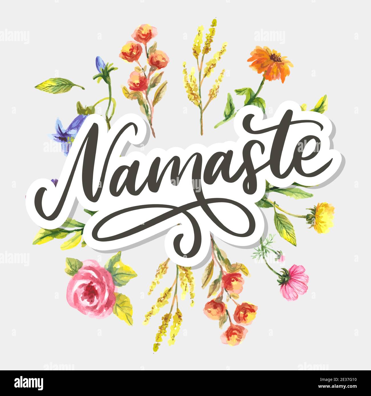 Namaste lettering Indian greeting, Hello in Hindi T shirt hand lettered ...
