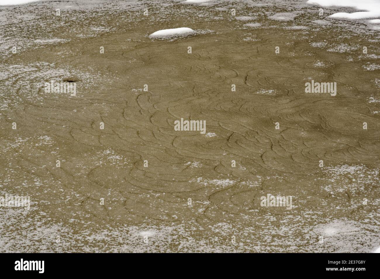 Almost frozen river in January Stock Photo - Alamy