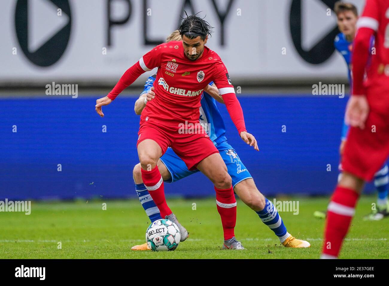 GHENT, BELGIUM - JANUARY 17: Lior Refaelov of Royal Antwerp during the ...