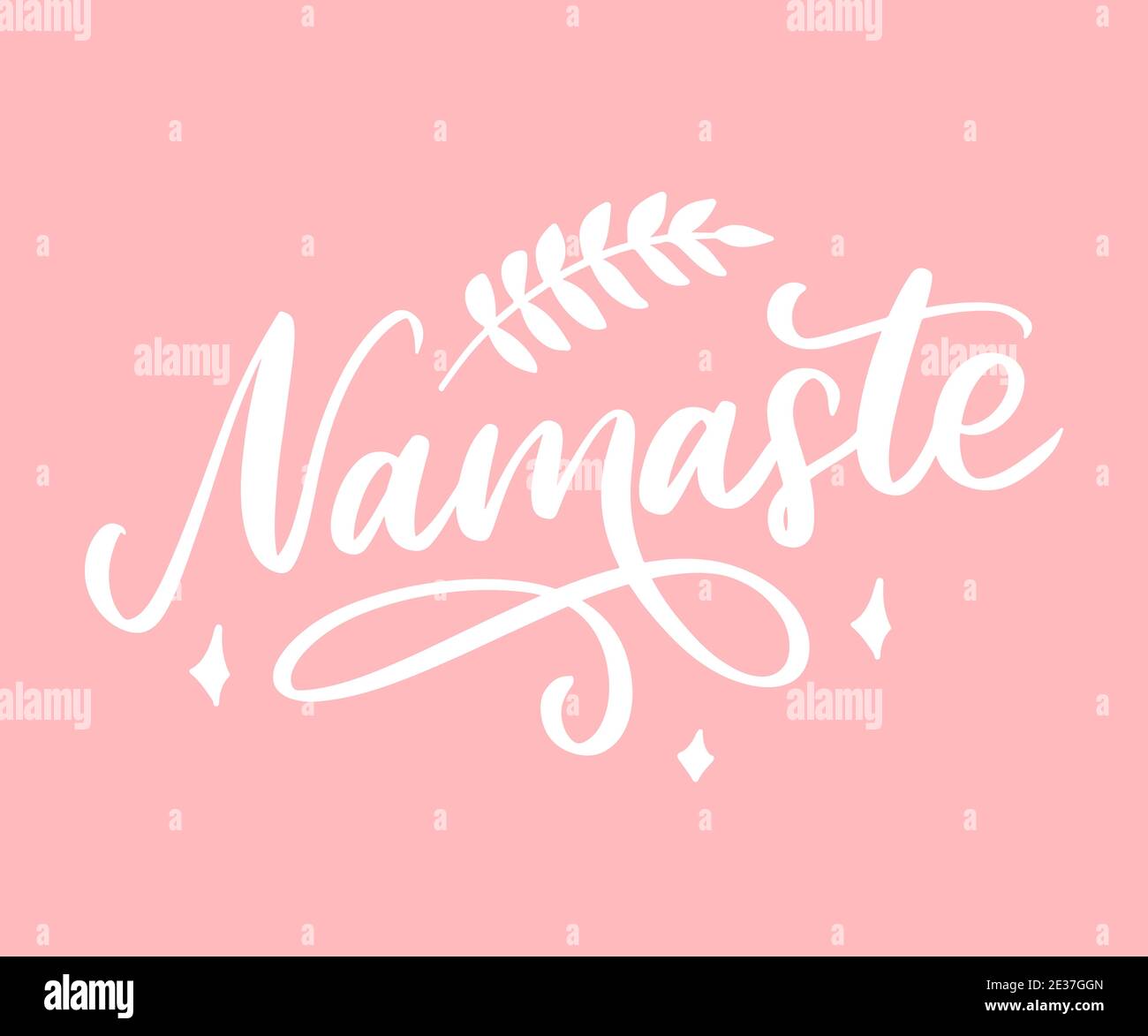 Hand drawn namaste card. Hello in hindi. Ink illustration. Hand drawn ...