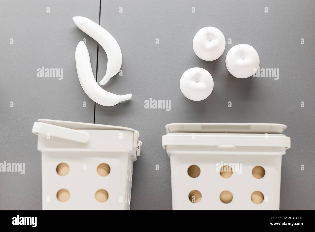 Trash to separate garbage to recycle. Waste separation rubbish before ...