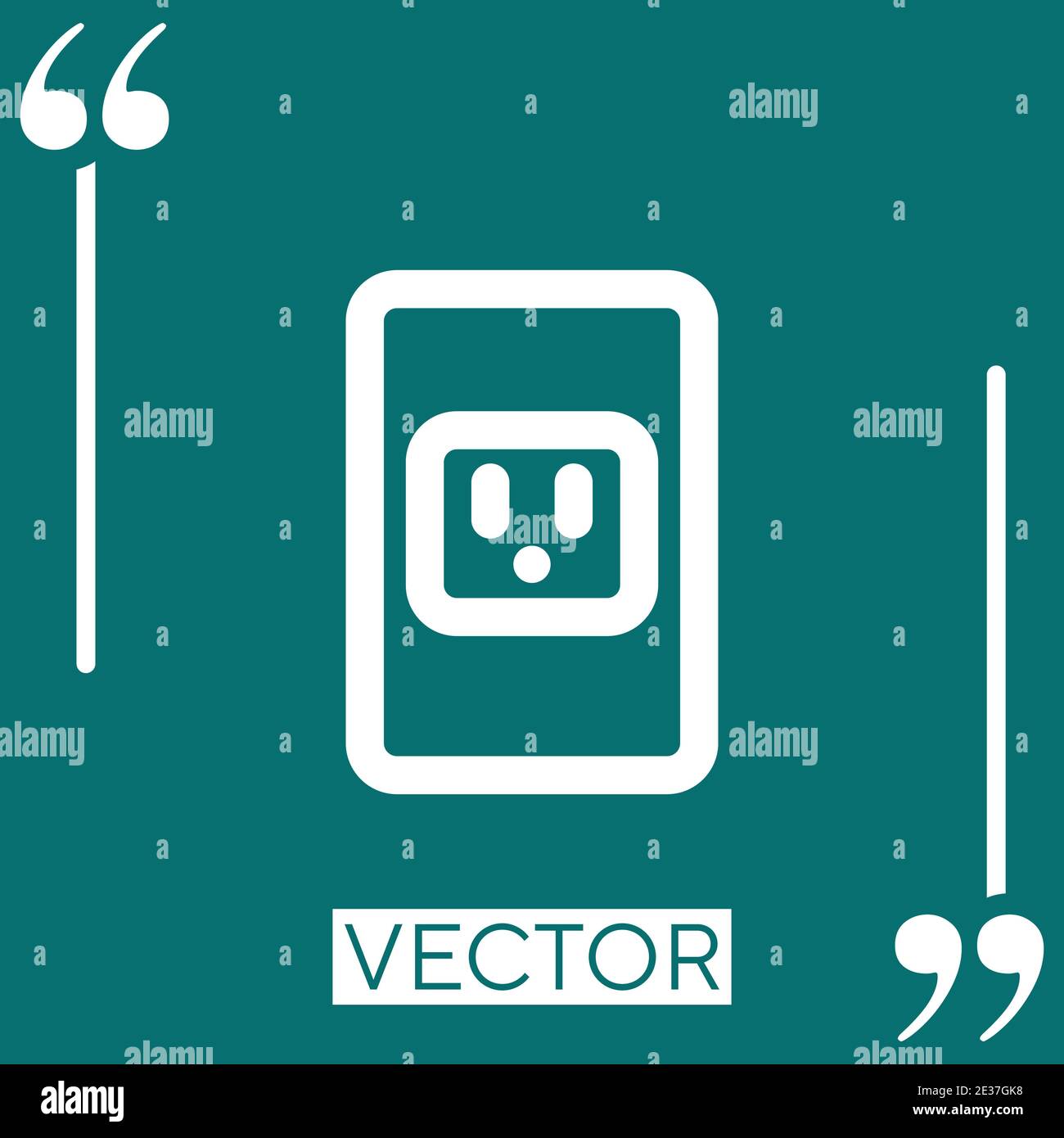 plug outline vector icon Linear icon. Editable stroke line Stock Vector ...