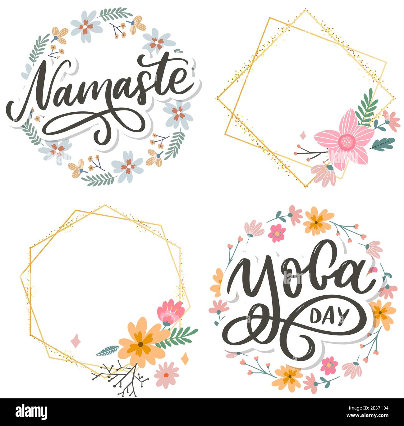 Hand drawn namaste card. Hello in hindi. Ink illustration. Hand drawn ...