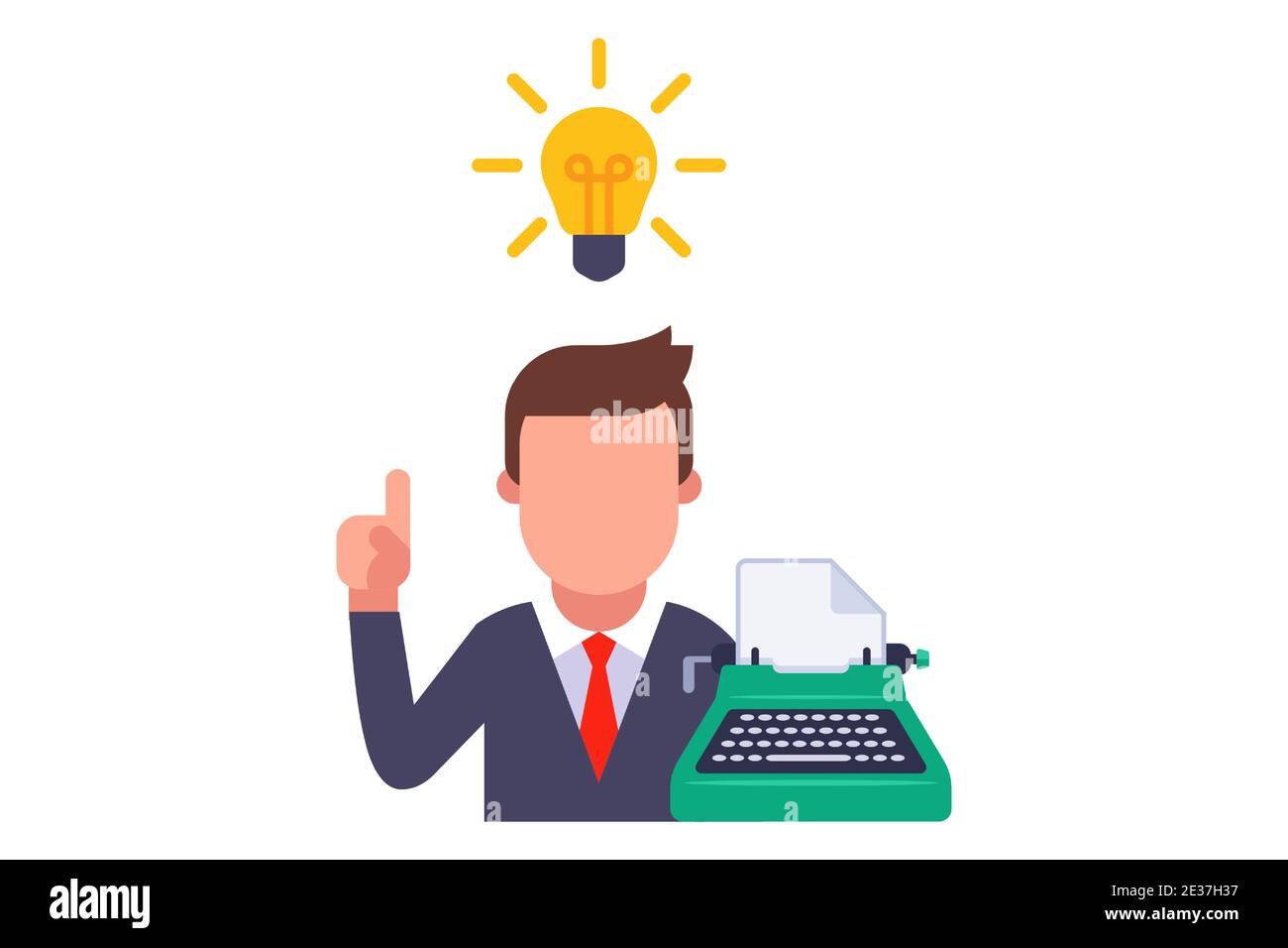the writer came up with a brilliant idea. inspiration of a creative ...