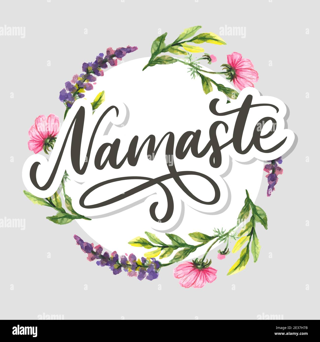 Namaste lettering Indian greeting, Hello in Hindi T shirt hand lettered ...