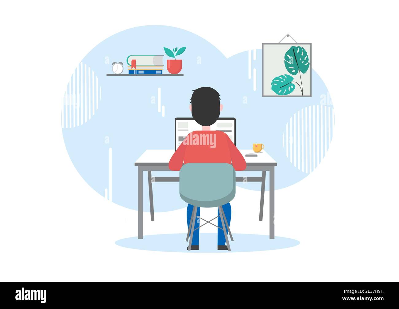 Using looking laptop computer working Stock Vector Images - Alamy