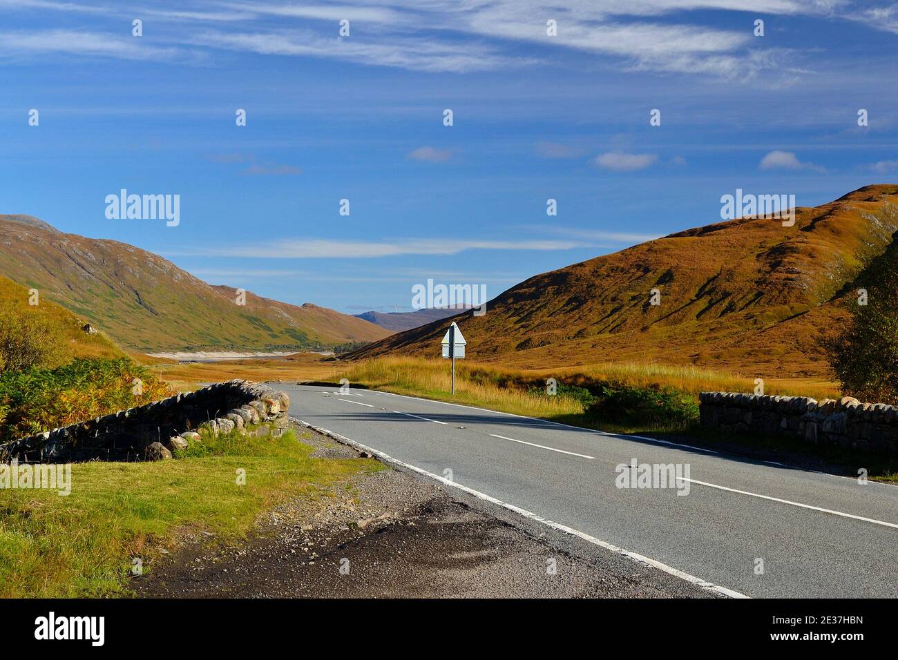 Scottish highland road Stock Photo - Alamy